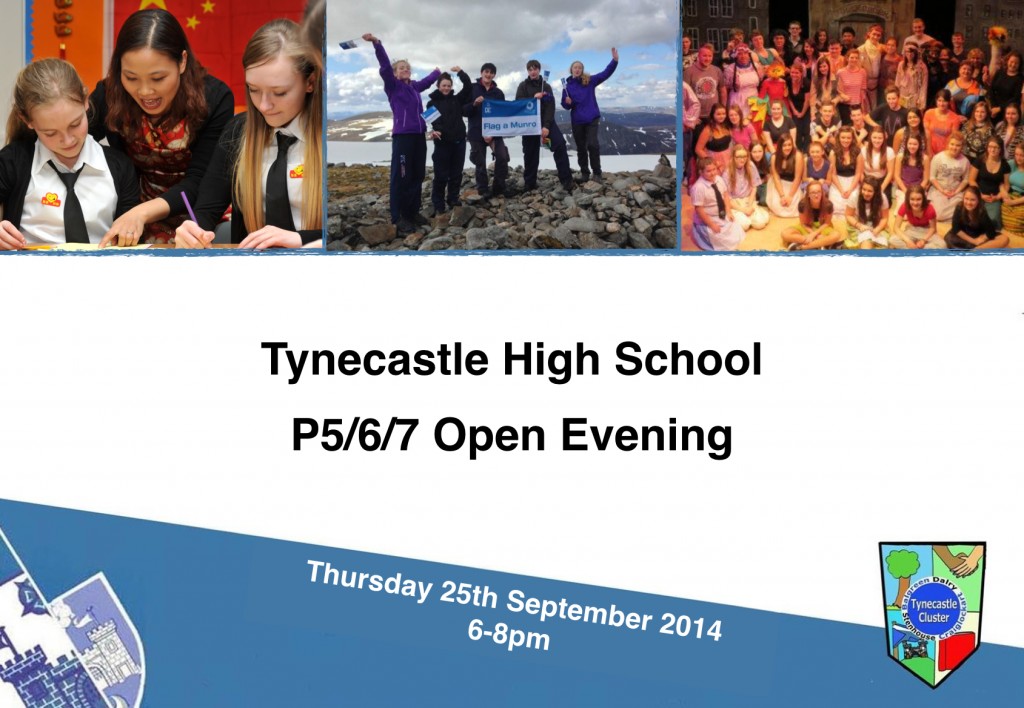 Open Evening Poster 2014 – Tynecastle High School