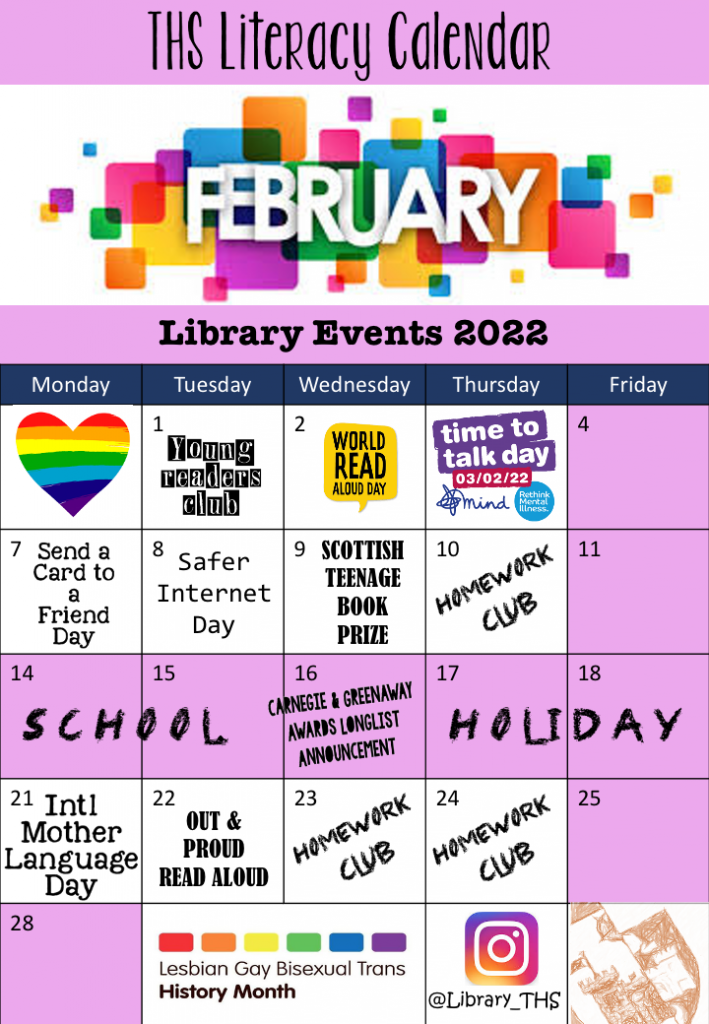 School Library Events February 2022 – Tynecastle High School