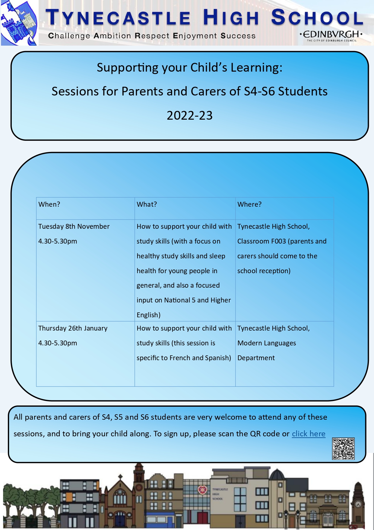Family Learning Events – Tynecastle High School